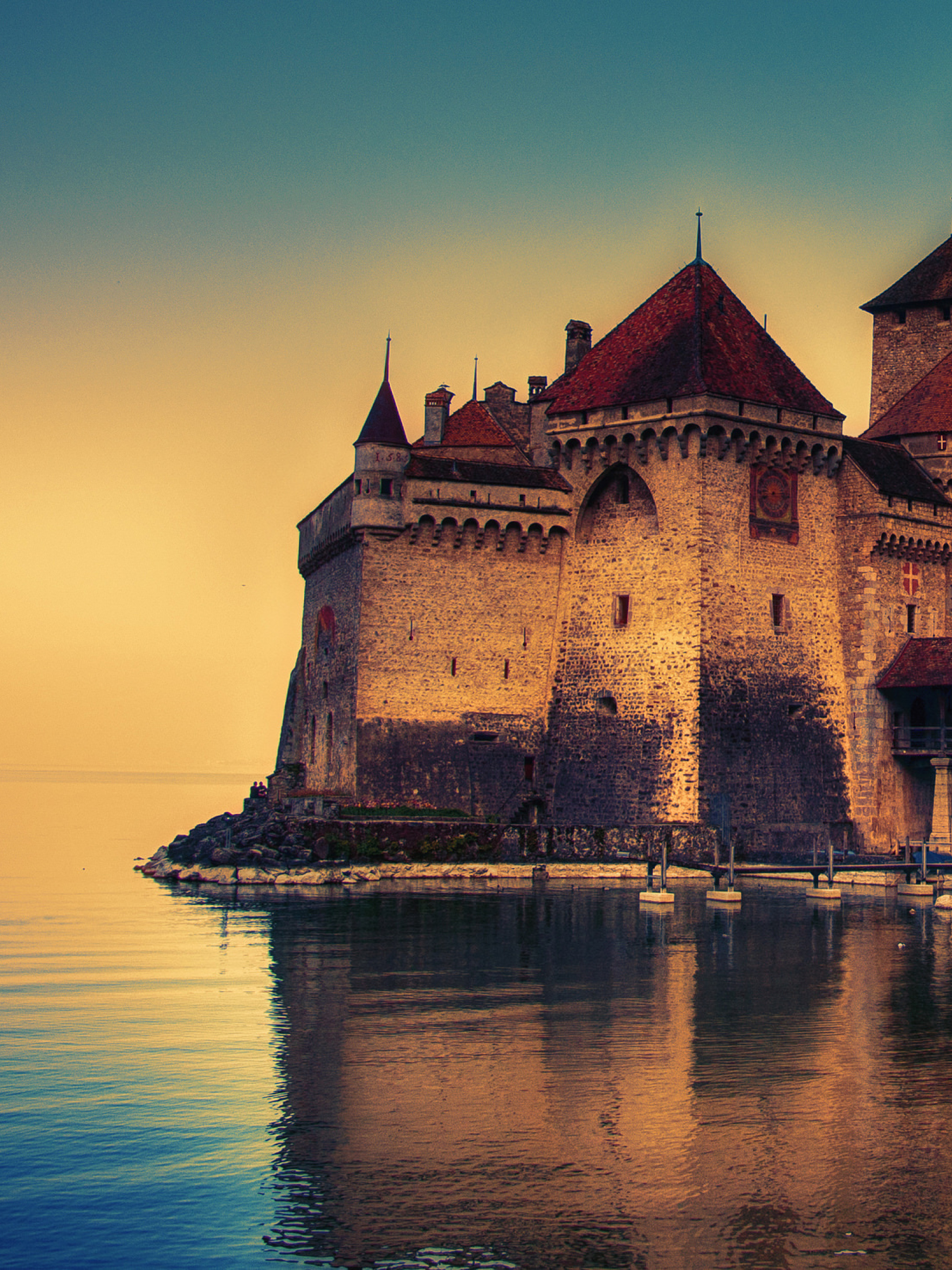 1650x2200 Resolution chillon castle, switzerland, lake geneva 1650x2200 ...