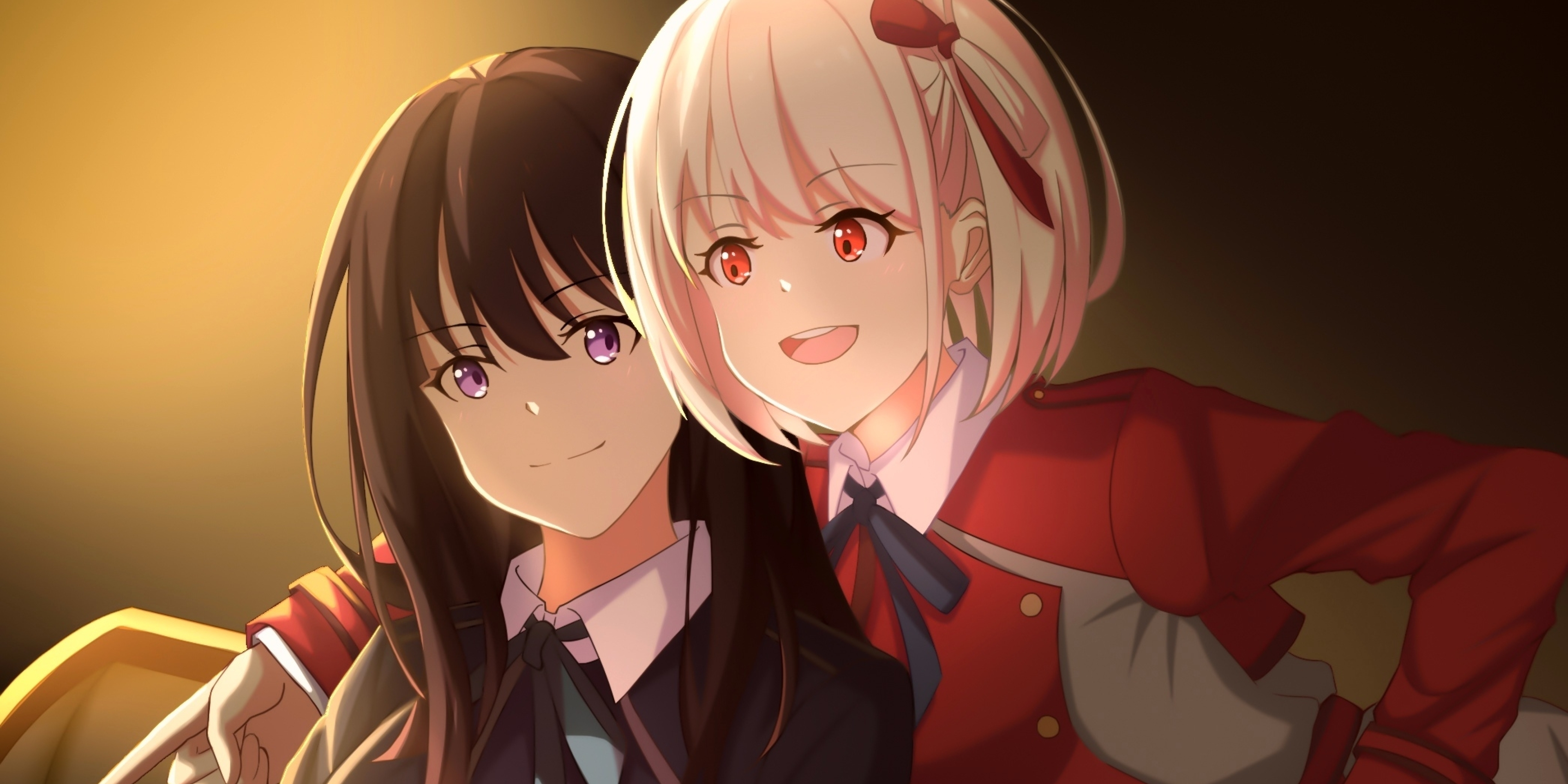 3840x1920 Chisato Nishikigi & Takina Inoue HD Lycoris Recoil Art ...