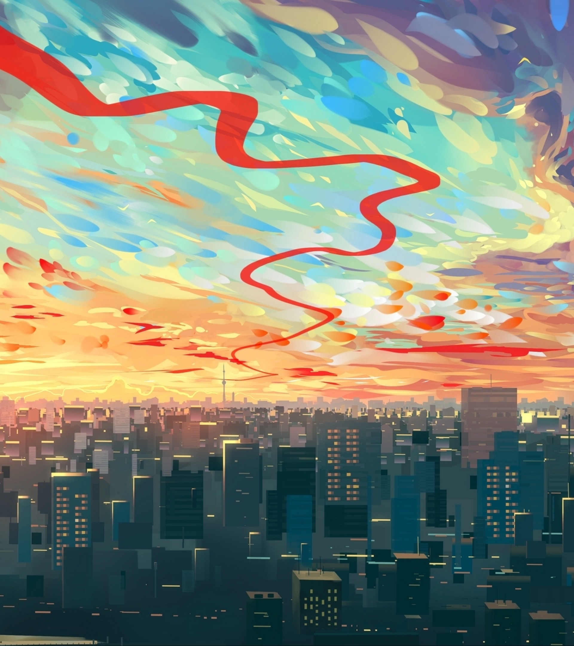 1920x2160 Resolution Cityscape Drawing Art 1920x2160 Resolution ...