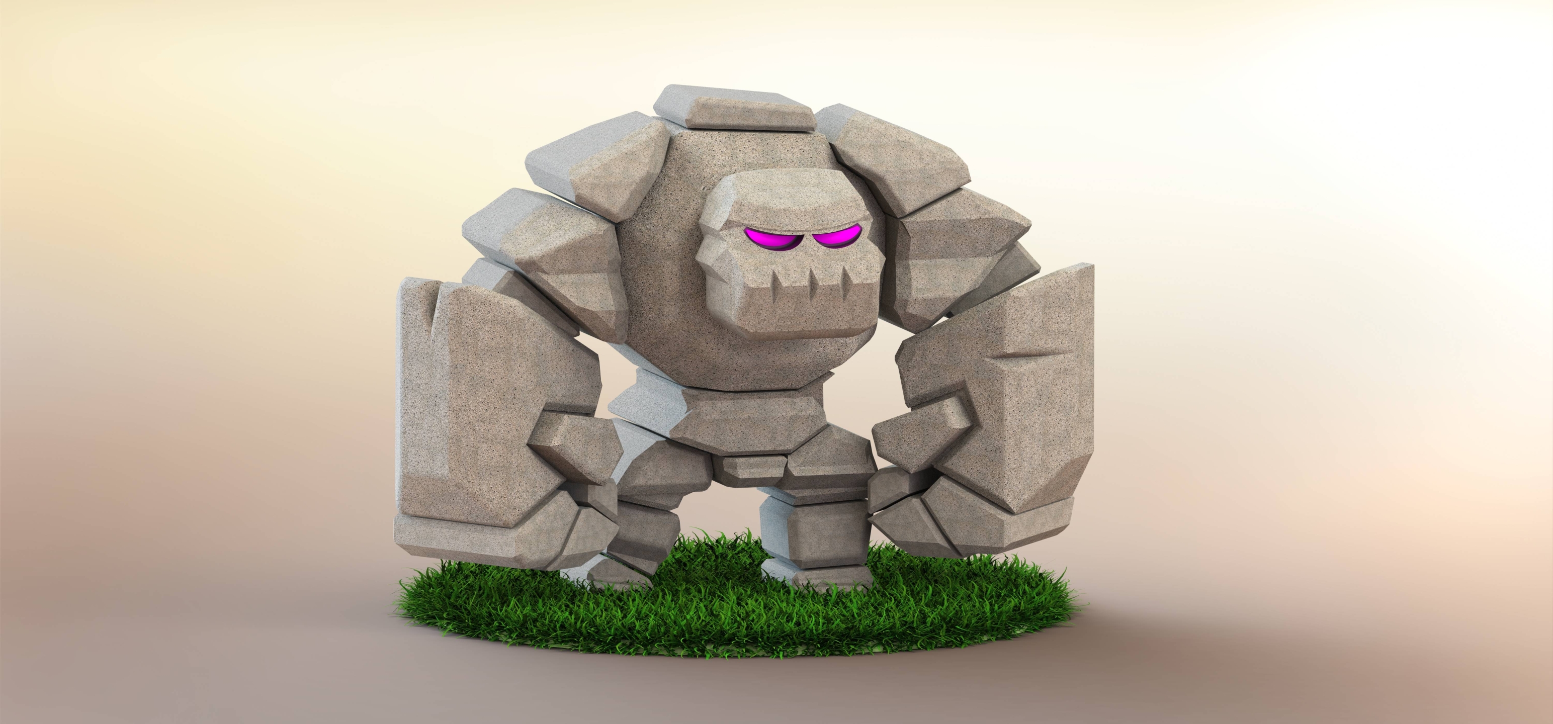 3088x1440 Resolution Clash Of Clans Golem 3d 3088x1440 Resolution ...