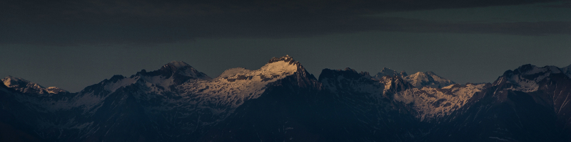 800x200 Resolution Clean Night Sky And Mountains Peak 800x200 ...
