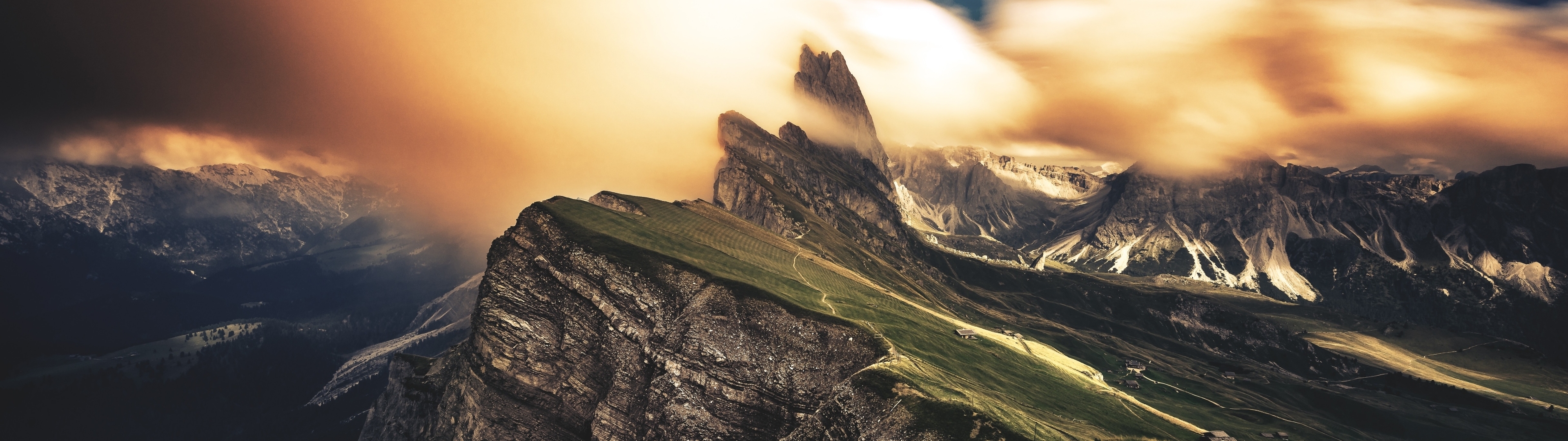 3840x1080 Resolution Cloudy 4K Mountain Photography 3840x1080 ...
