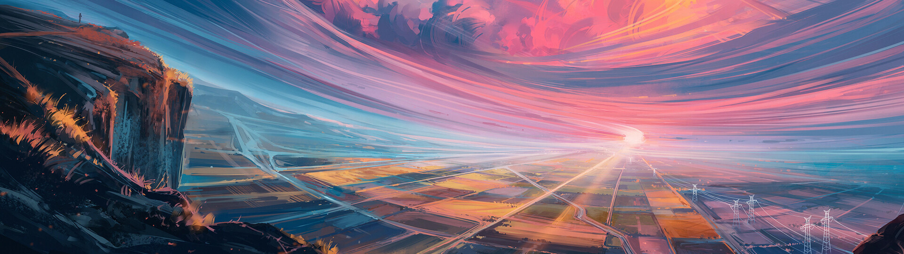 3840x1080 Resolution Cloudy Artistic Landscape 2021 3840x1080 ...