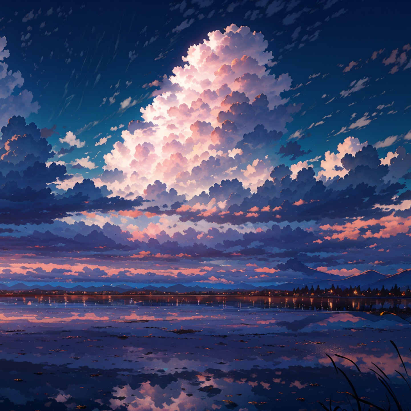 1440x1440 Resolution Cloudy Landscape HD Digital Painting 1440x1440 ...