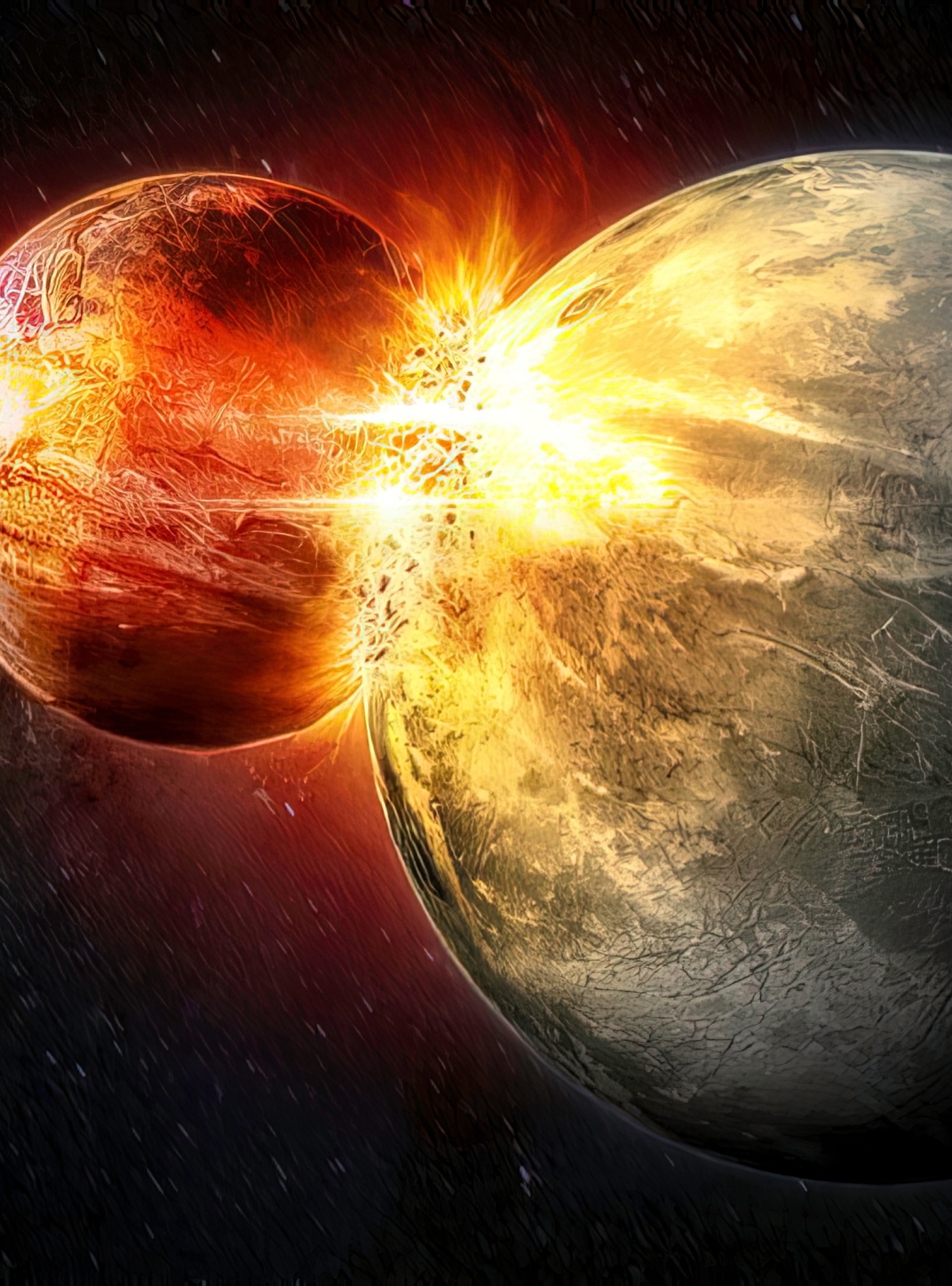 1072x1448 Resolution Collision of Planets 1072x1448 Resolution ...