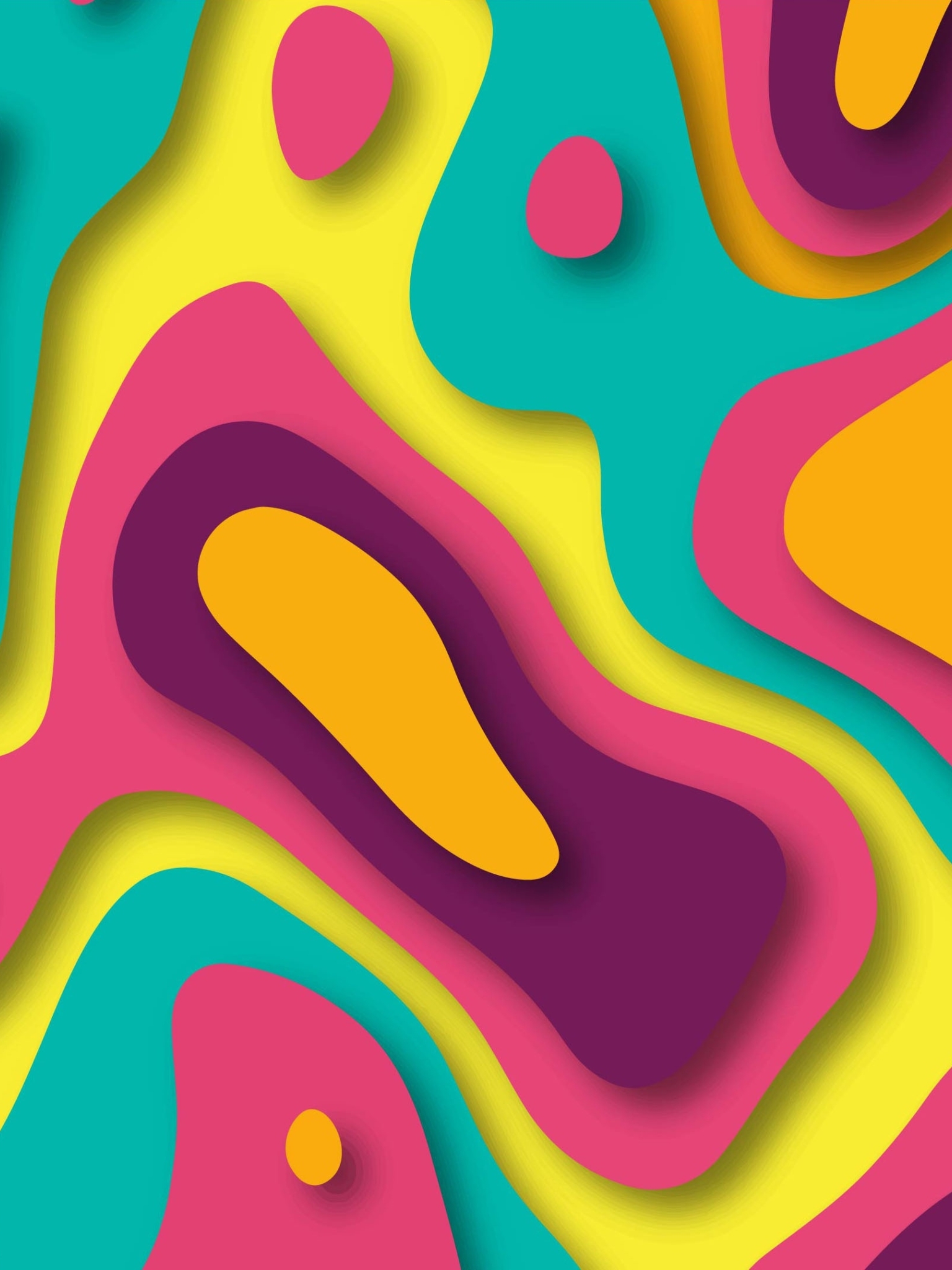 1536x2048 Resolution Colorful 3D Layers 1536x2048 Resolution Wallpaper ...