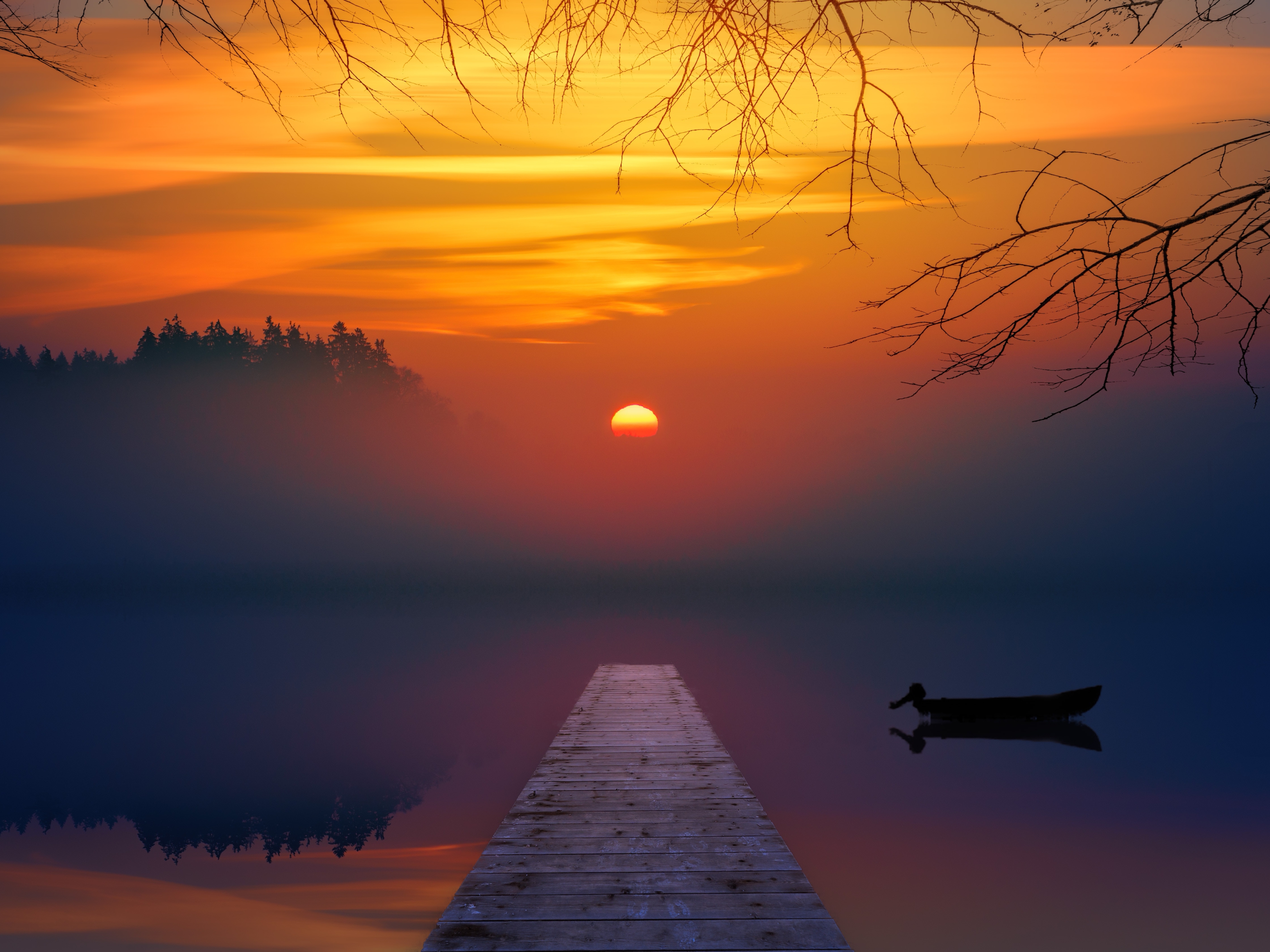 4000x3000 Resolution Colorful Lake And Sunset 4000x3000 Resolution ...