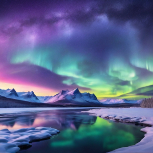 300x300 Resolution Colorful Northern Lights HD Snow Mountains 300x300 ...