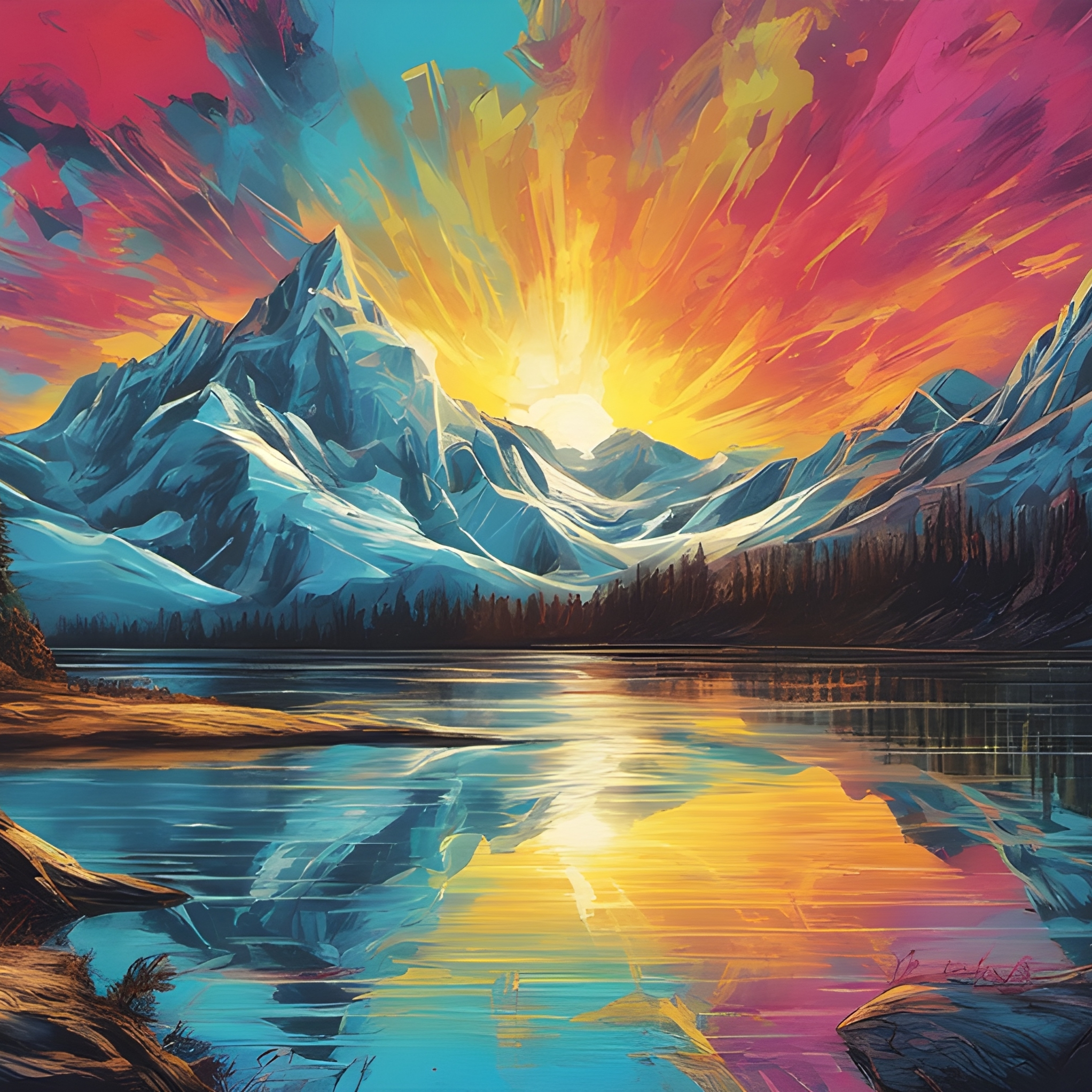 3000x3000 Resolution Colorful Sunset 4K Mountains 3000x3000 Resolution ...