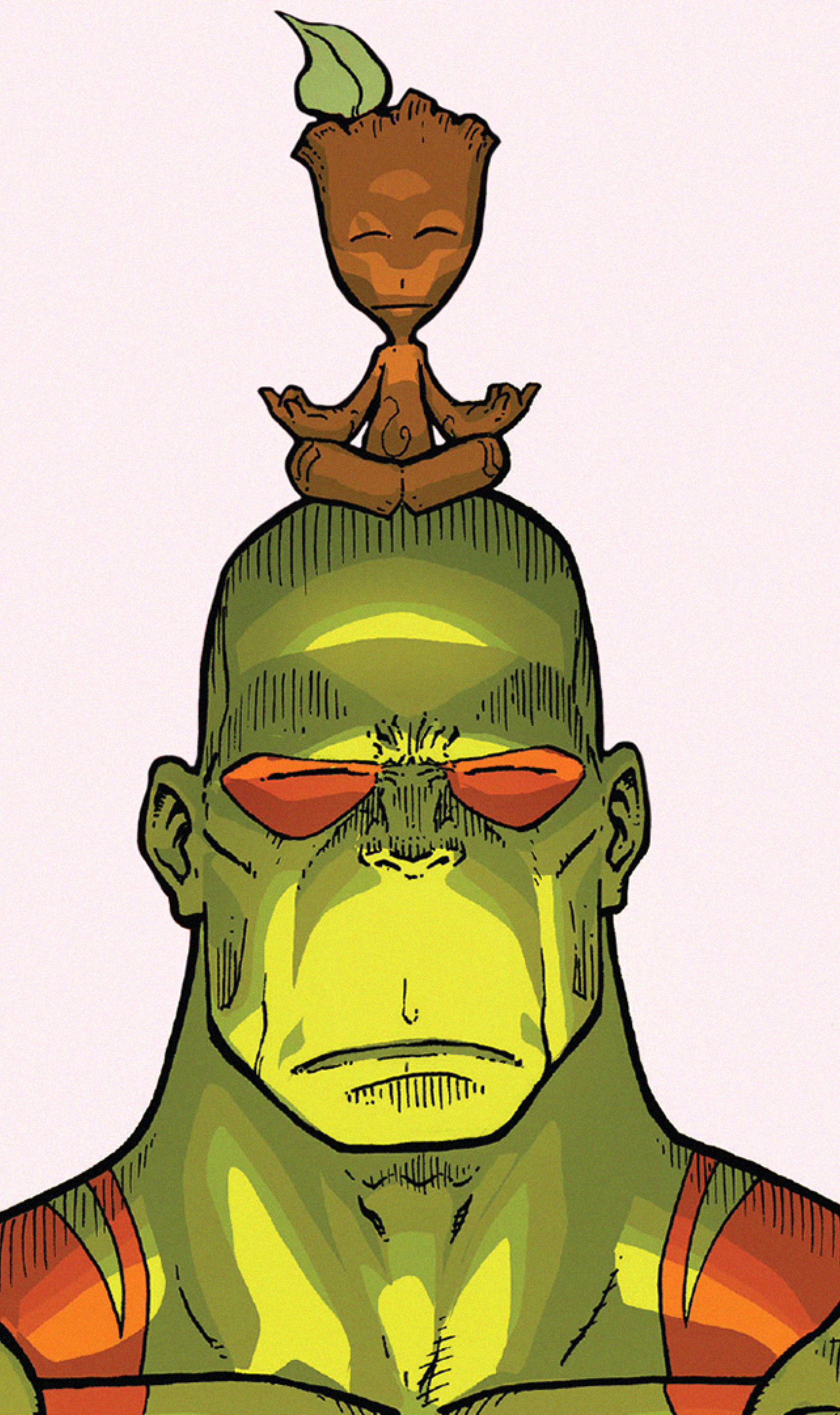 1900x3200 Resolution Comic Baby Groot And Drax The Destroyer 1900x3200 ...