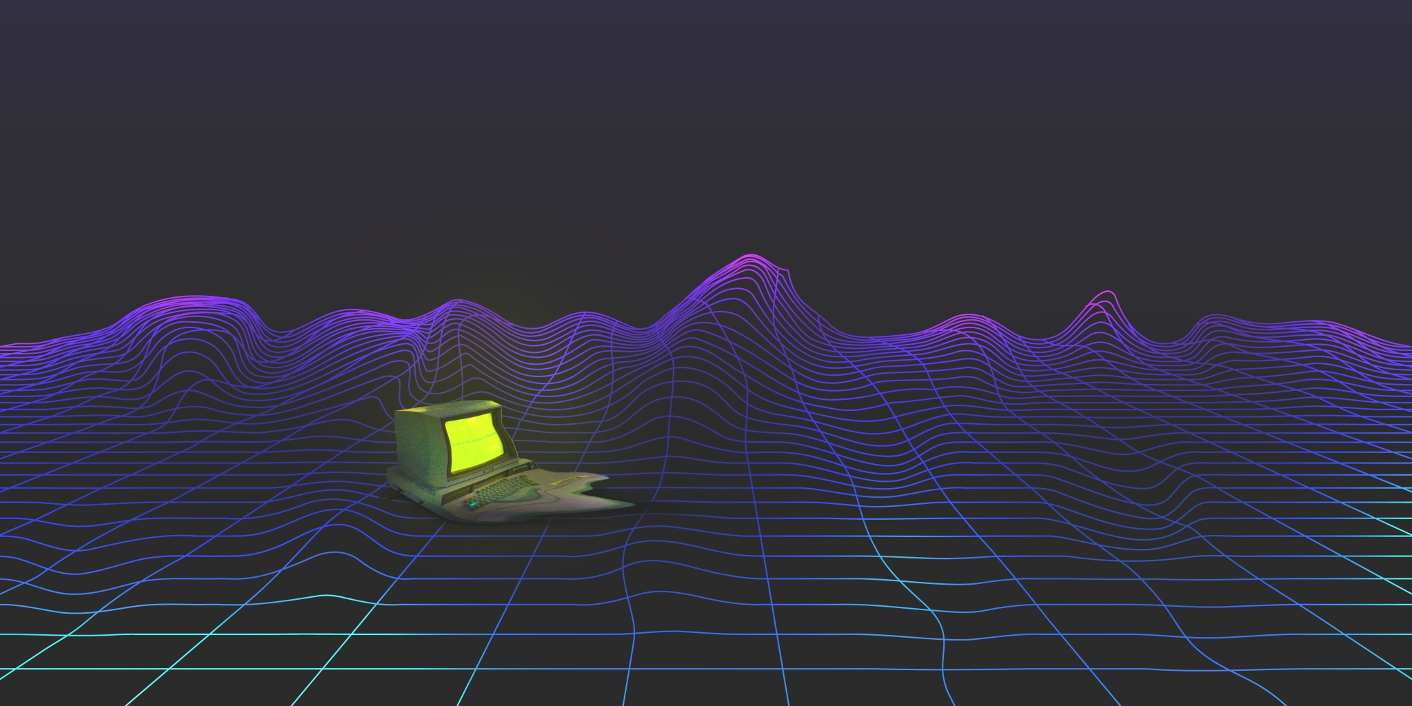 2048x1024 Resolution Computer Vaporwave Aesthetic 8K 2048x1024 ...