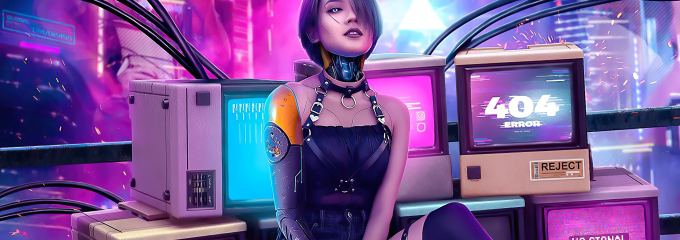680x240 Cool Cyberpunk Cyborg Girl 680x240 Resolution Wallpaper, HD ...