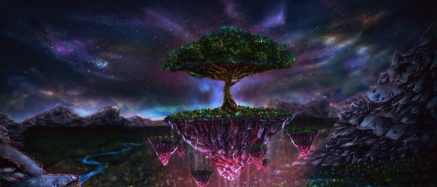 1400x600 Resolution Cool Floating Island 1400x600 Resolution Wallpaper ...