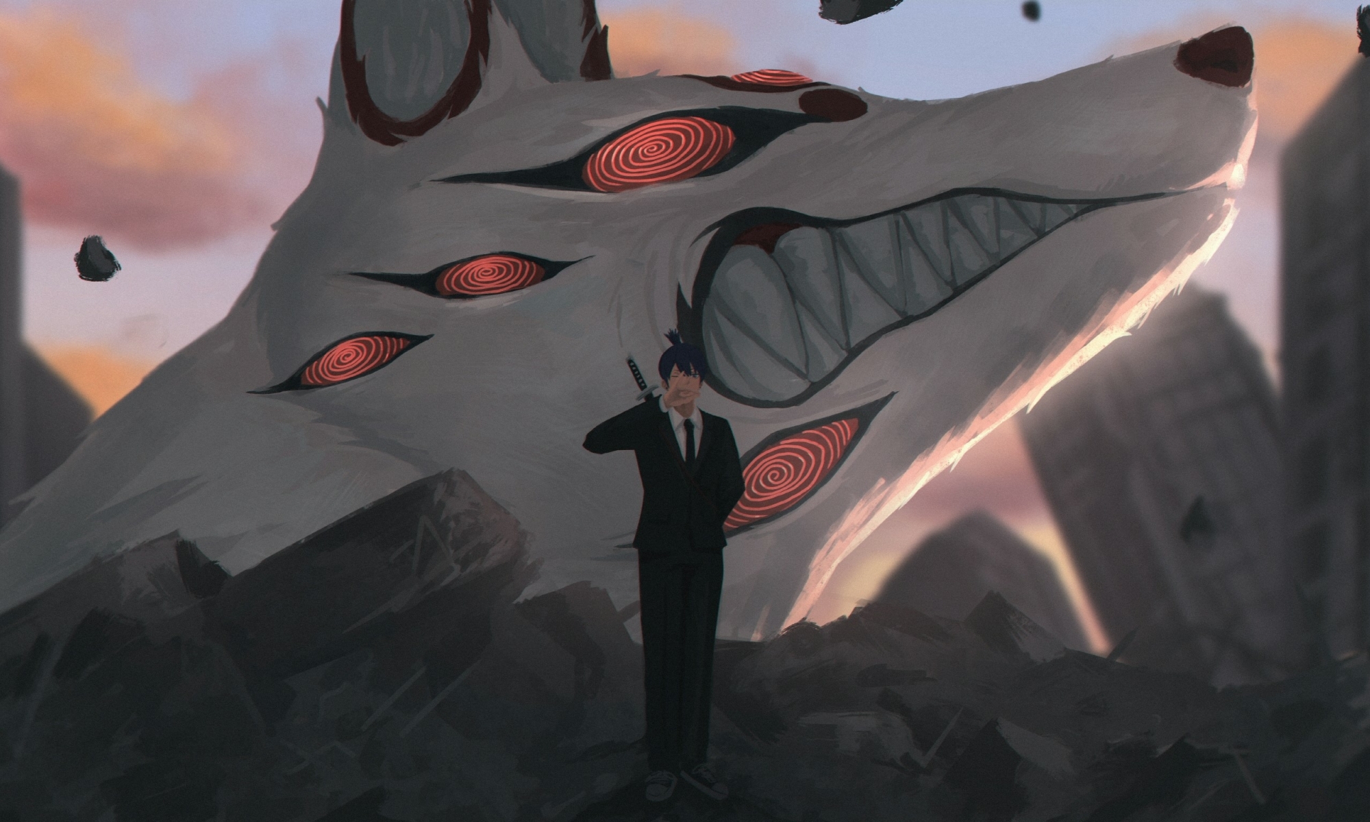 2000x1200 Cool Fox Devil Art Chainsaw Man 2000x1200 Resolution ...