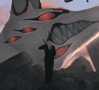 320x290 Resolution Cool Fox Devil Art Chainsaw Man 320x290 Resolution ...