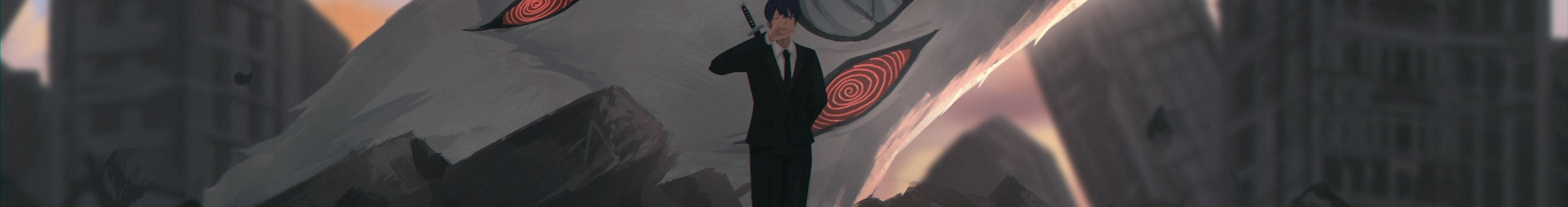 3400x450 Resolution Cool Fox Devil Art Chainsaw Man 3400x450 Resolution ...