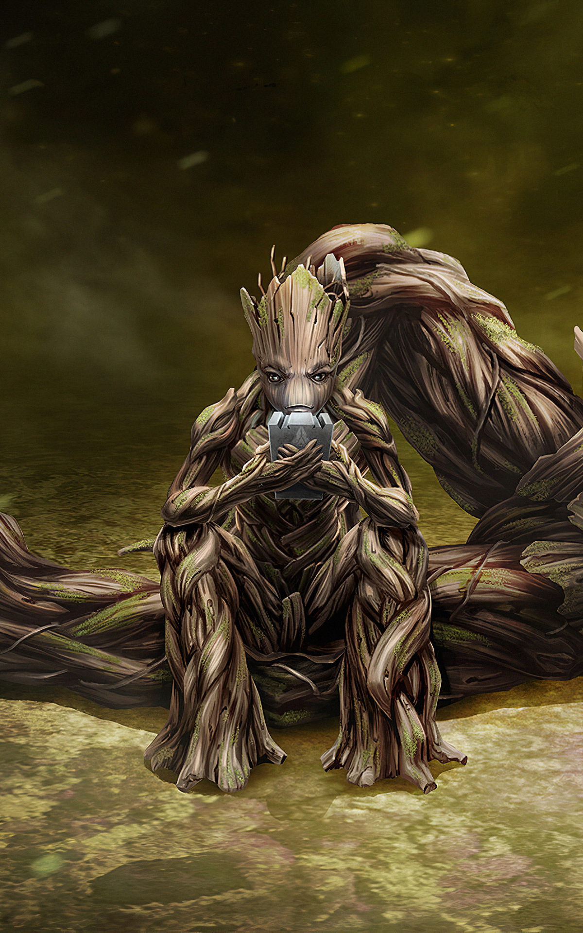 1200x1920 Resolution Cool Groot Art 1200x1920 Resolution Wallpaper ...