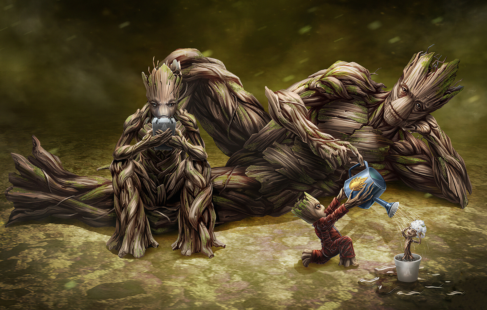 1650x1050 Cool Groot Art 1650x1050 Resolution Wallpaper, HD Superheroes ...