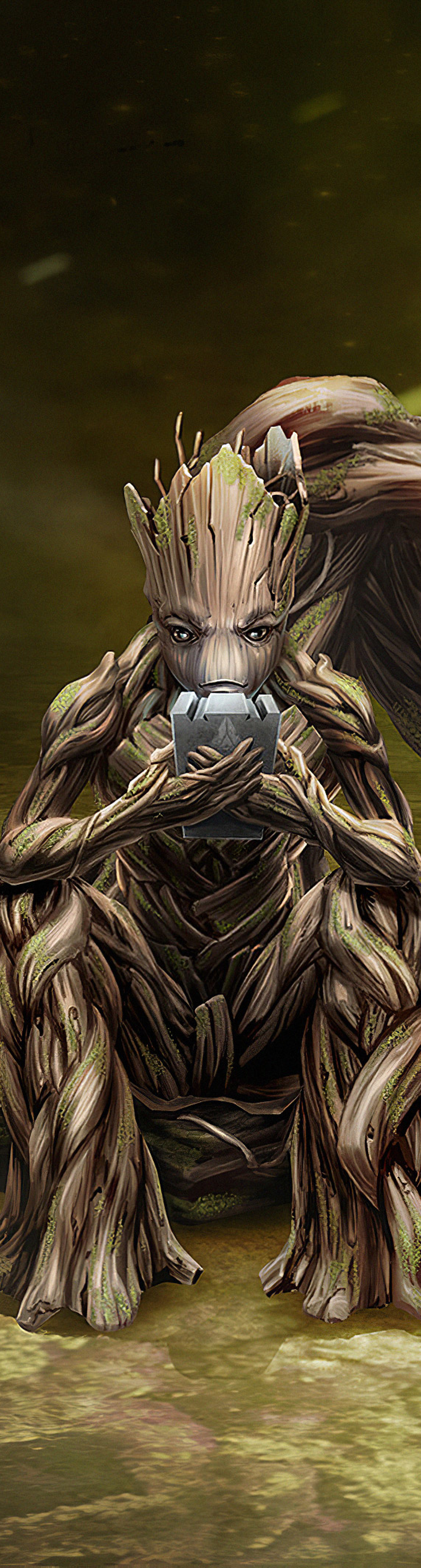 1450x5400 Resolution Cool Groot Art 1450x5400 Resolution Wallpaper ...
