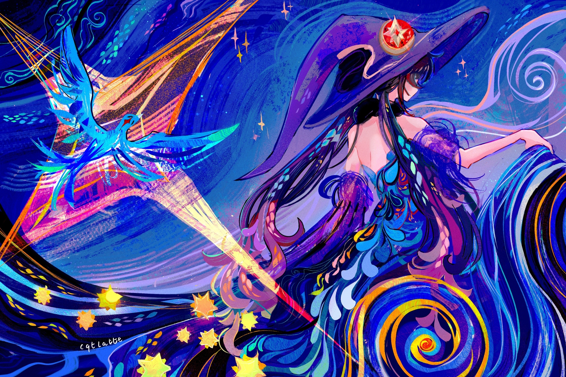 1920x1280 Cool Mona Genshin Impact 4K Digital Art 1920x1280 Resolution ...