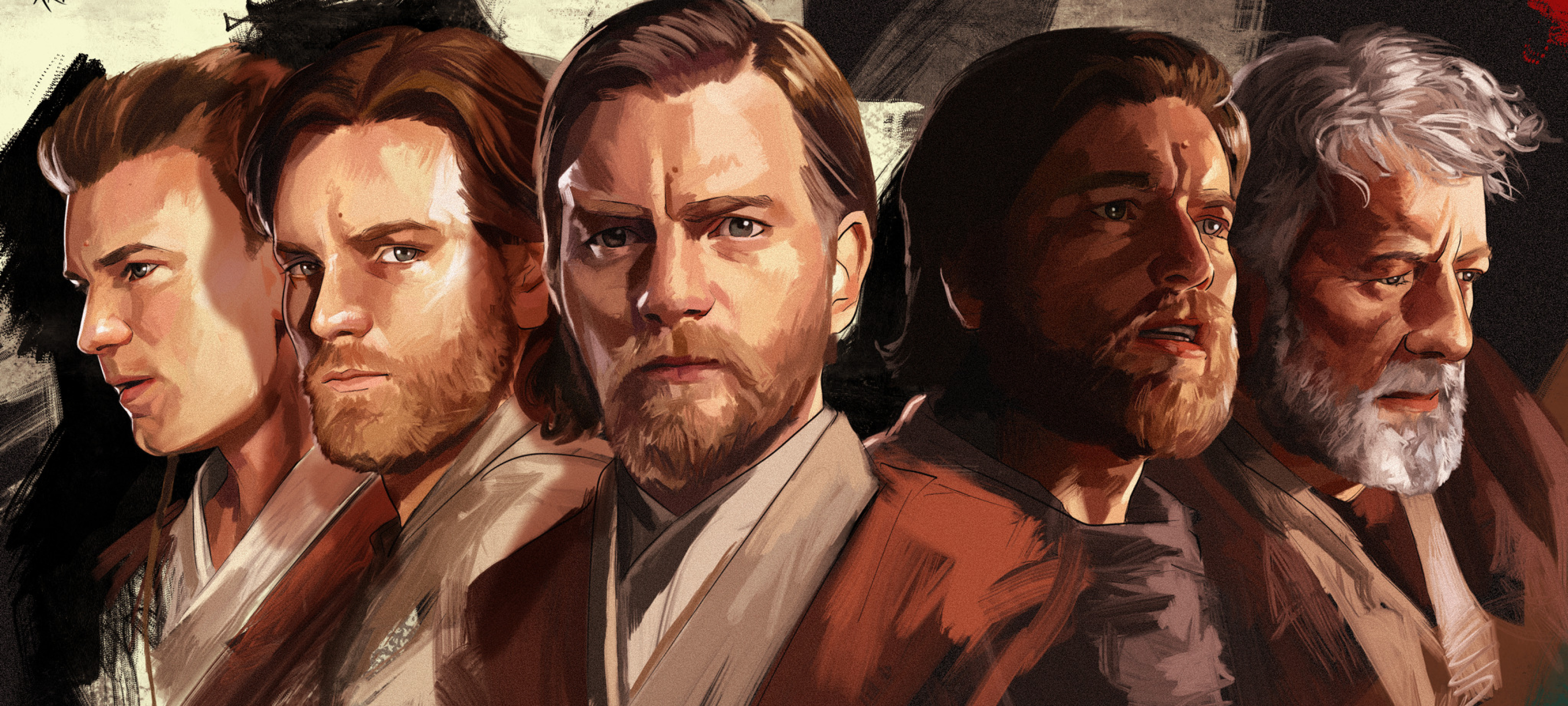 3200x1440 Resolution Cool Obi-Wan Kenobi Digital HD Painting Star Wars ...