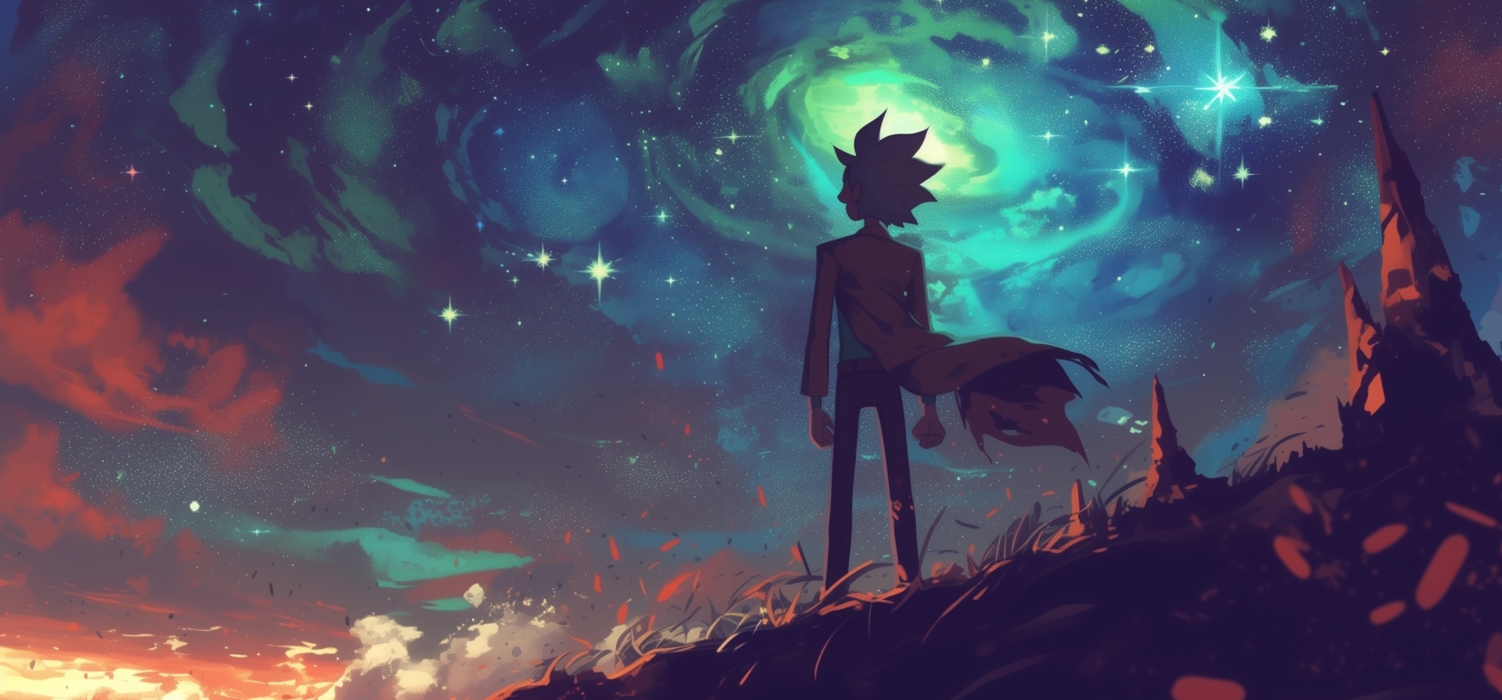 3088x1440 Resolution Cool Rick Sanchez Galaxy 3088x1440 Resolution ...