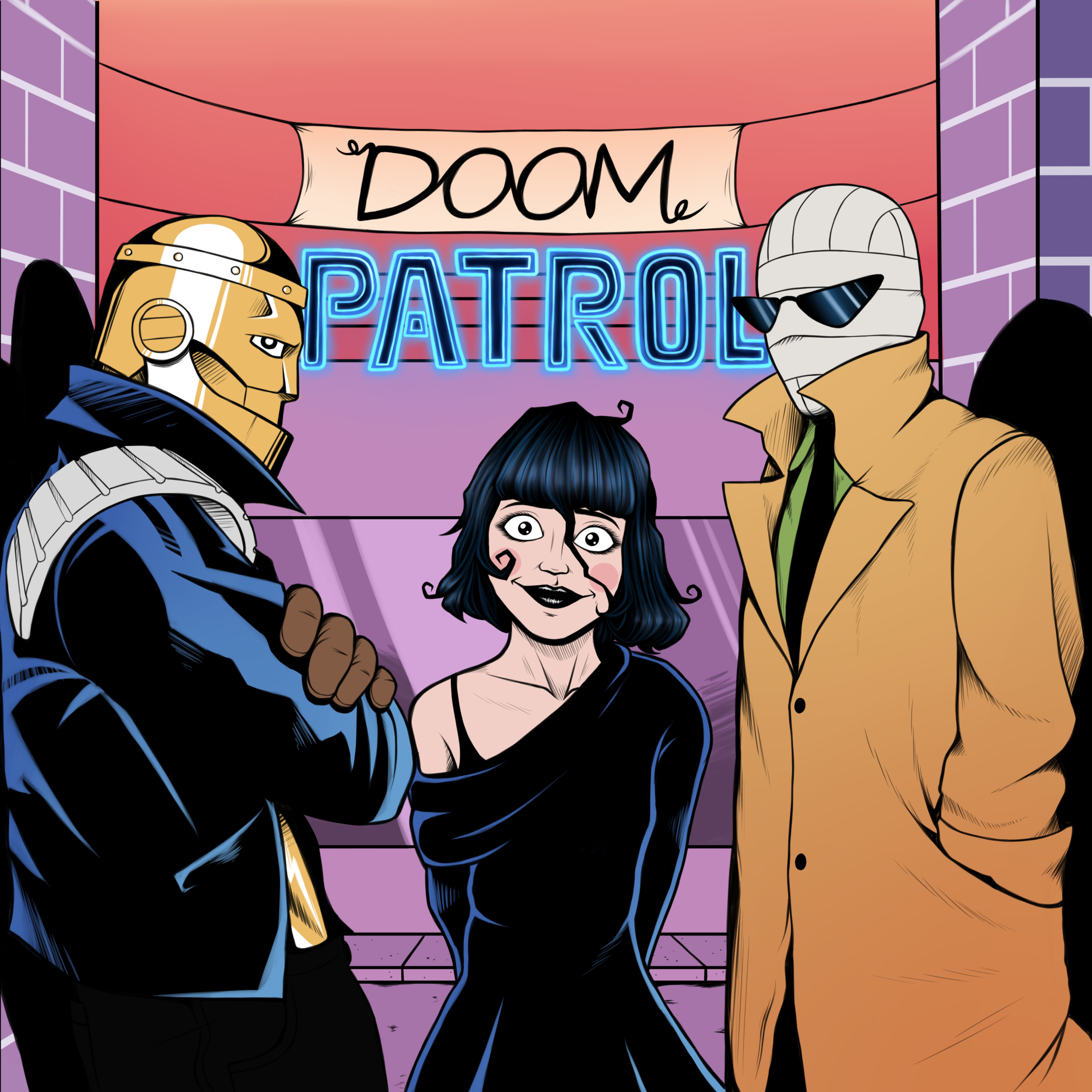 3840x3840 Resolution Crazy Jane Negative Man & Robotman Doom Patrol ...