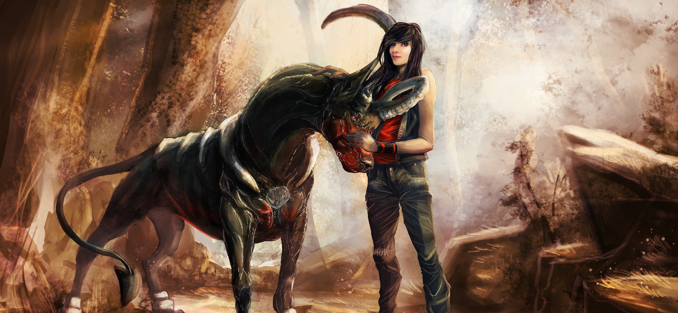 2340x1080 Resolution creature dog, houndoom, pokemon 2340x1080 ...