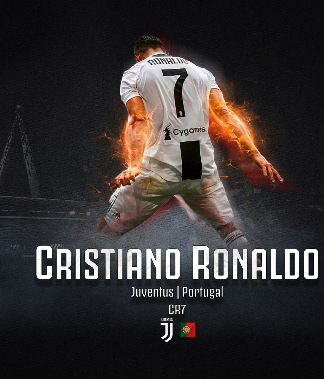 1366x1600 Resolution Cristiano Ronaldo Fire Art 1366x1600 Resolution ...