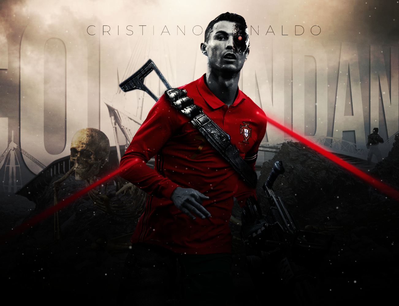 1302x1000 Cristiano Ronaldo x Terminator 1302x1000 Resolution Wallpaper ...