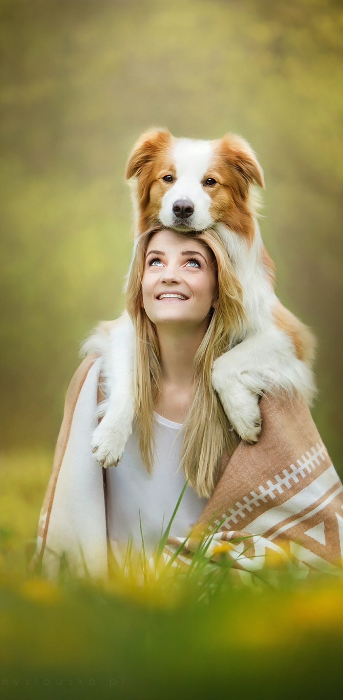 1176x2400 Resolution Cute Girl With Dog 1176x2400 Resolution Wallpaper ...