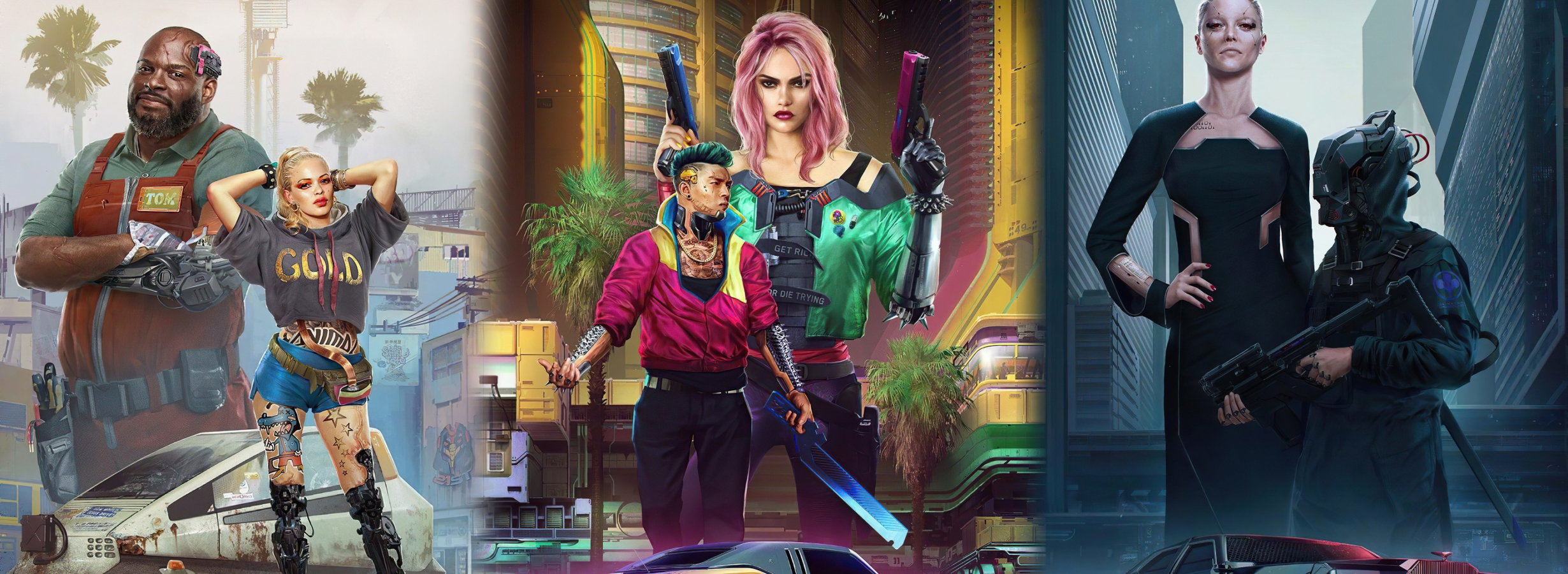 2460x900 Cyberpunk 2077 4k 2020 All Posters 5K 2460x900 Resolution ...