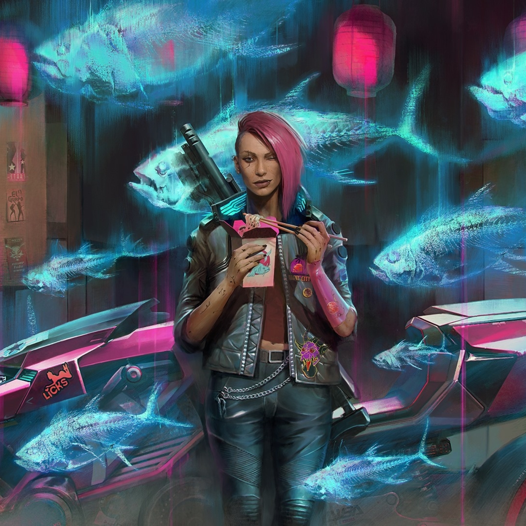 2000x2000 Resolution Cyberpunk 2077 Cyborg Girl Art 2000x2000 ...