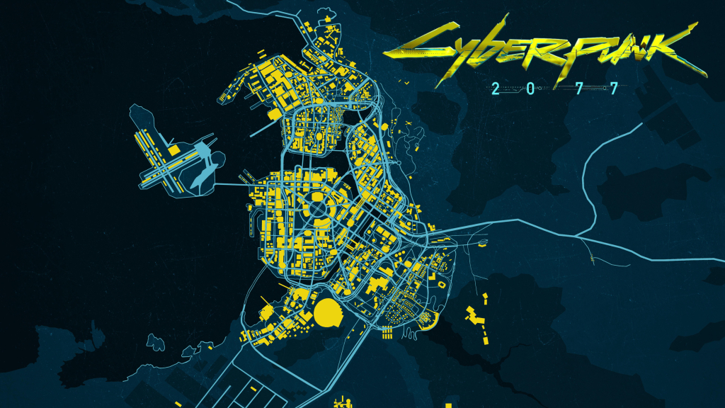 1024x576 Resolution Cyberpunk 2077 Logo Night City 1024x576 Resolution ...