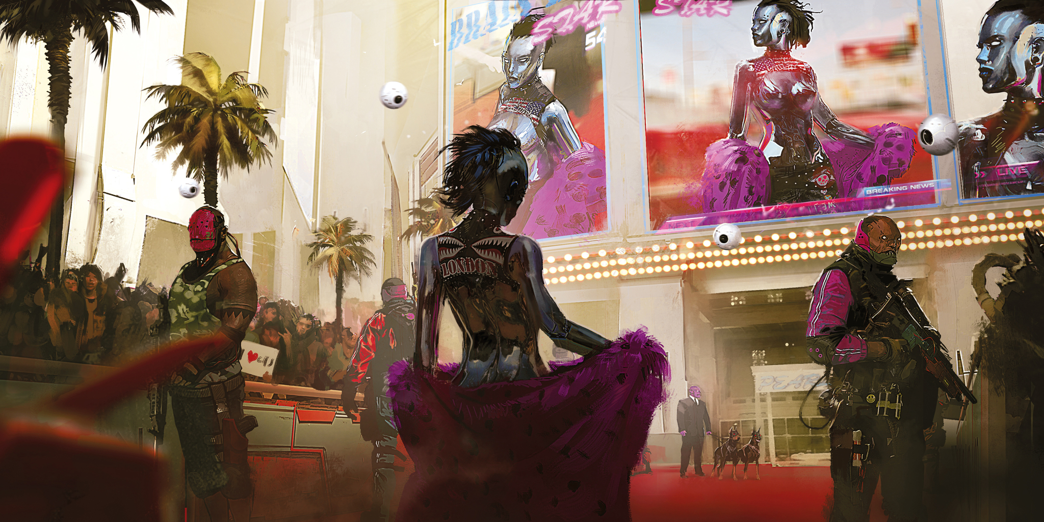 2048x1024 Cyberpunk 2077 Night City Concept 4K Art 2048x1024 Resolution ...