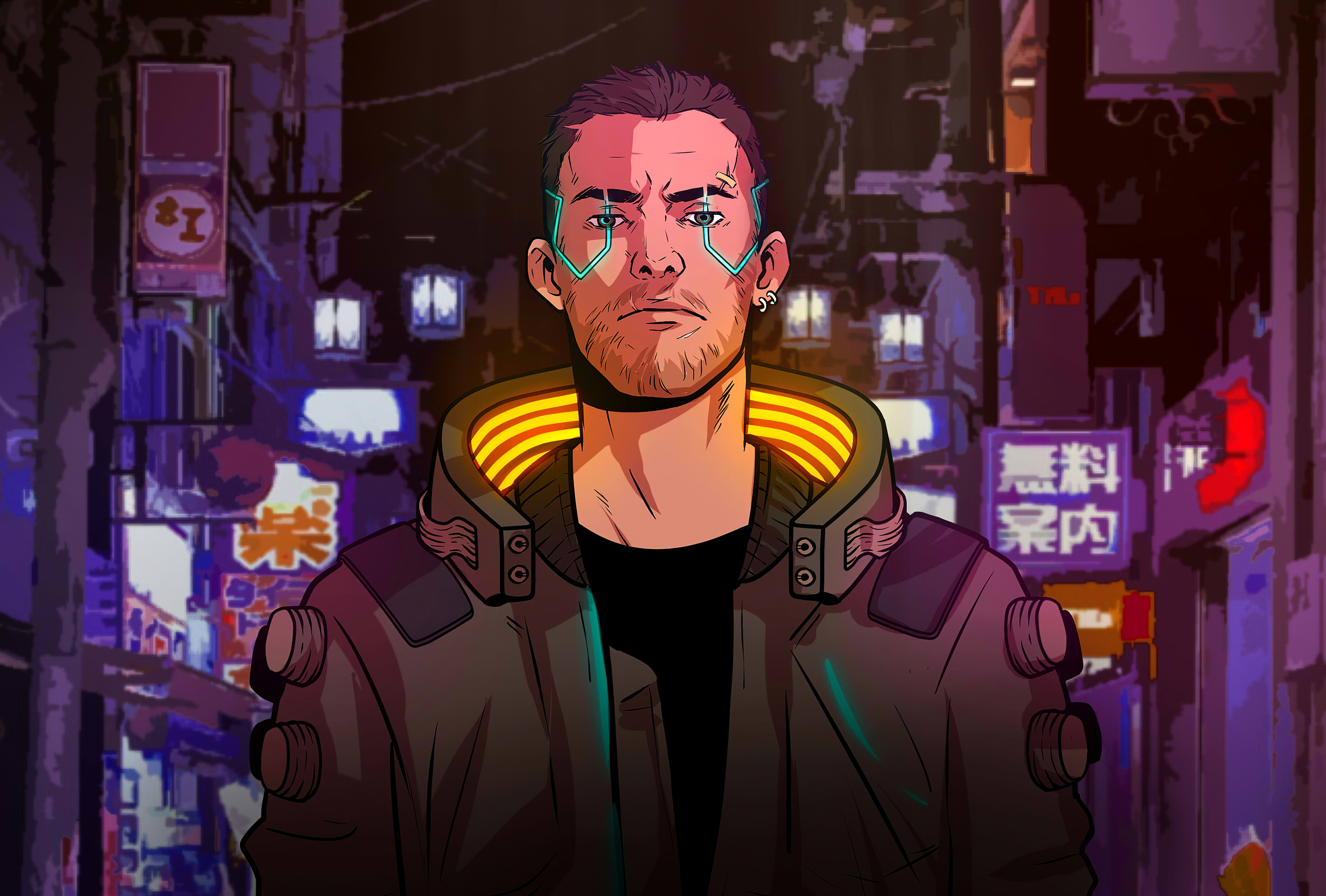 4096x2768 Resolution Cyberpunk Boy 2077 4096x2768 Resolution Wallpaper ...