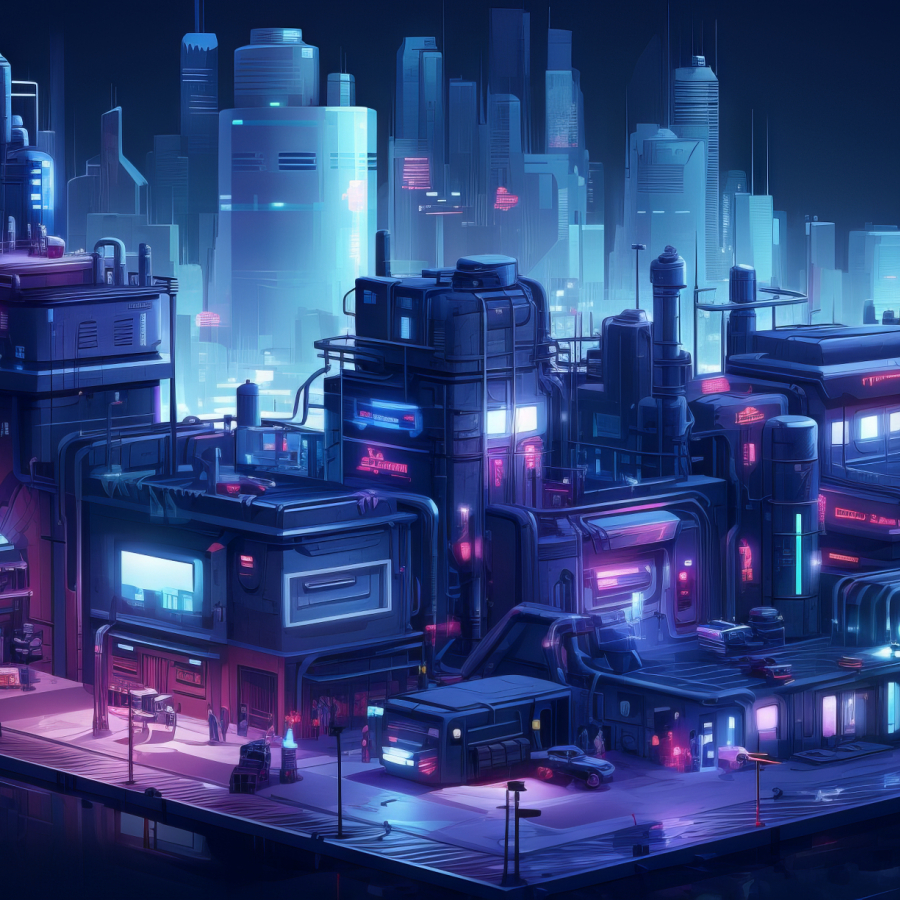 900x900 Resolution Cyberpunk City Earth 33 900x900 Resolution Wallpaper ...