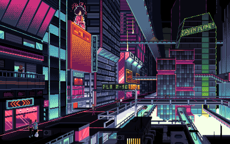 800x500 Resolution Cyberpunk City Pixel Art 800x500 Resolution ...