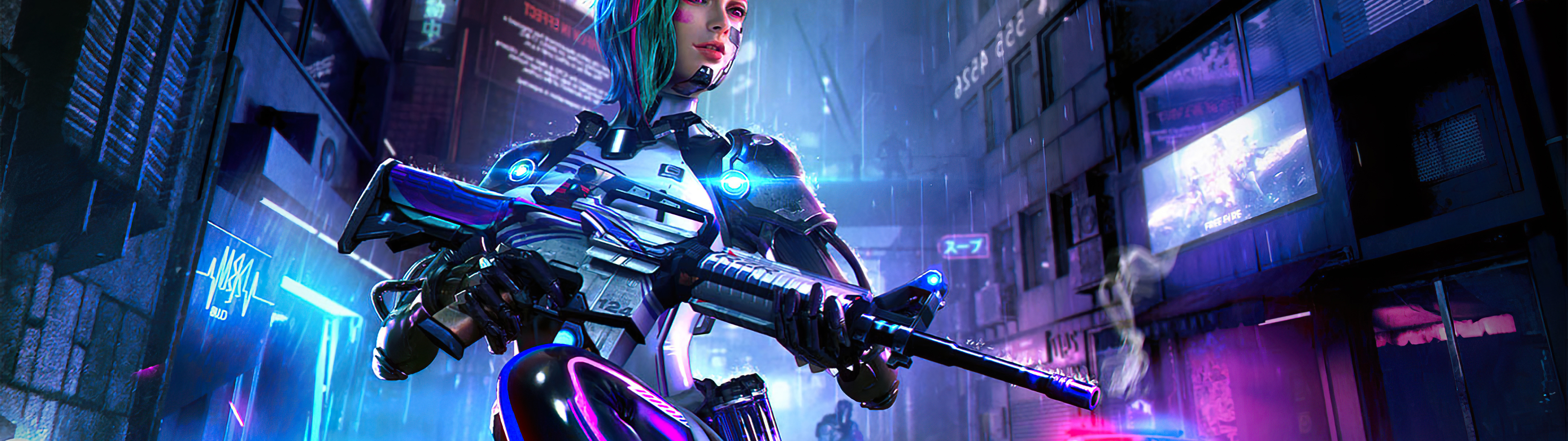 3840x1080 Resolution Cyberpunk Garena Free Fire 3840x1080 Resolution ...