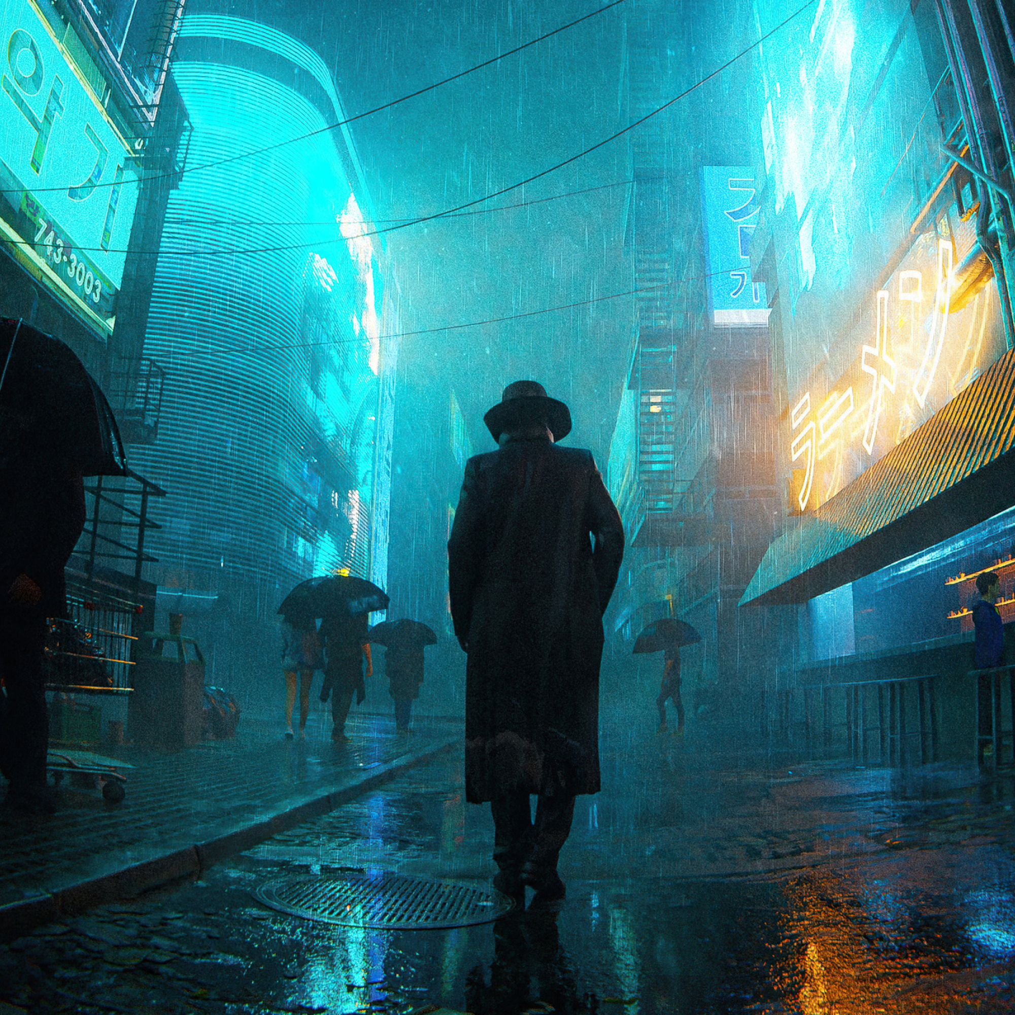 2000x2000 Resolution Cyberpunk HD Futuristic Art 2022 2000x2000 ...