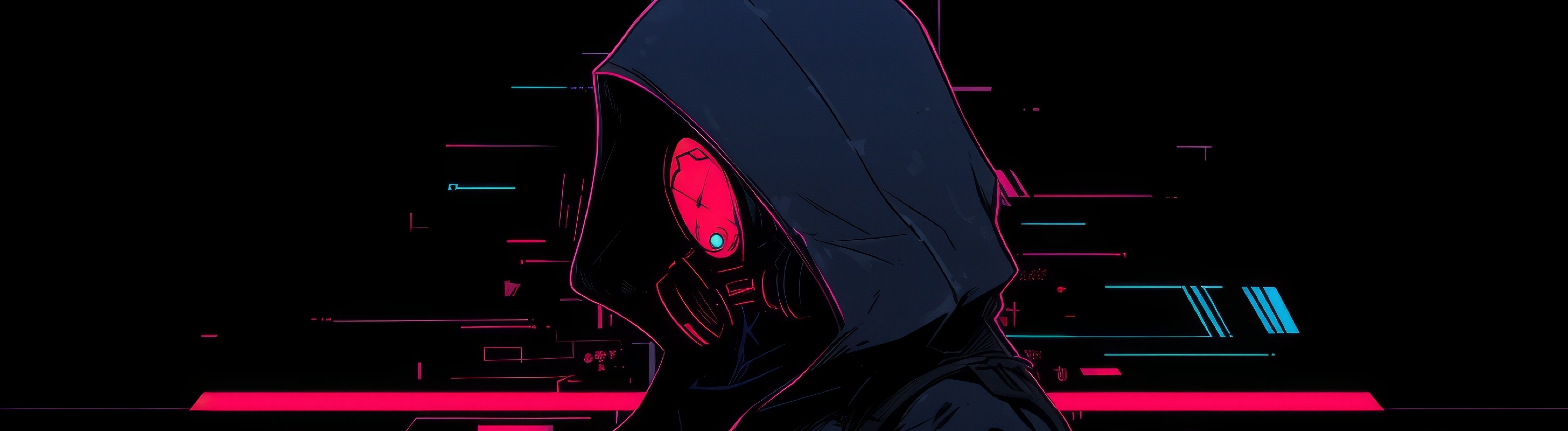 7860x2160 Resolution Cyberpunk Minimalist HD Anonymous Art 7860x2160 ...