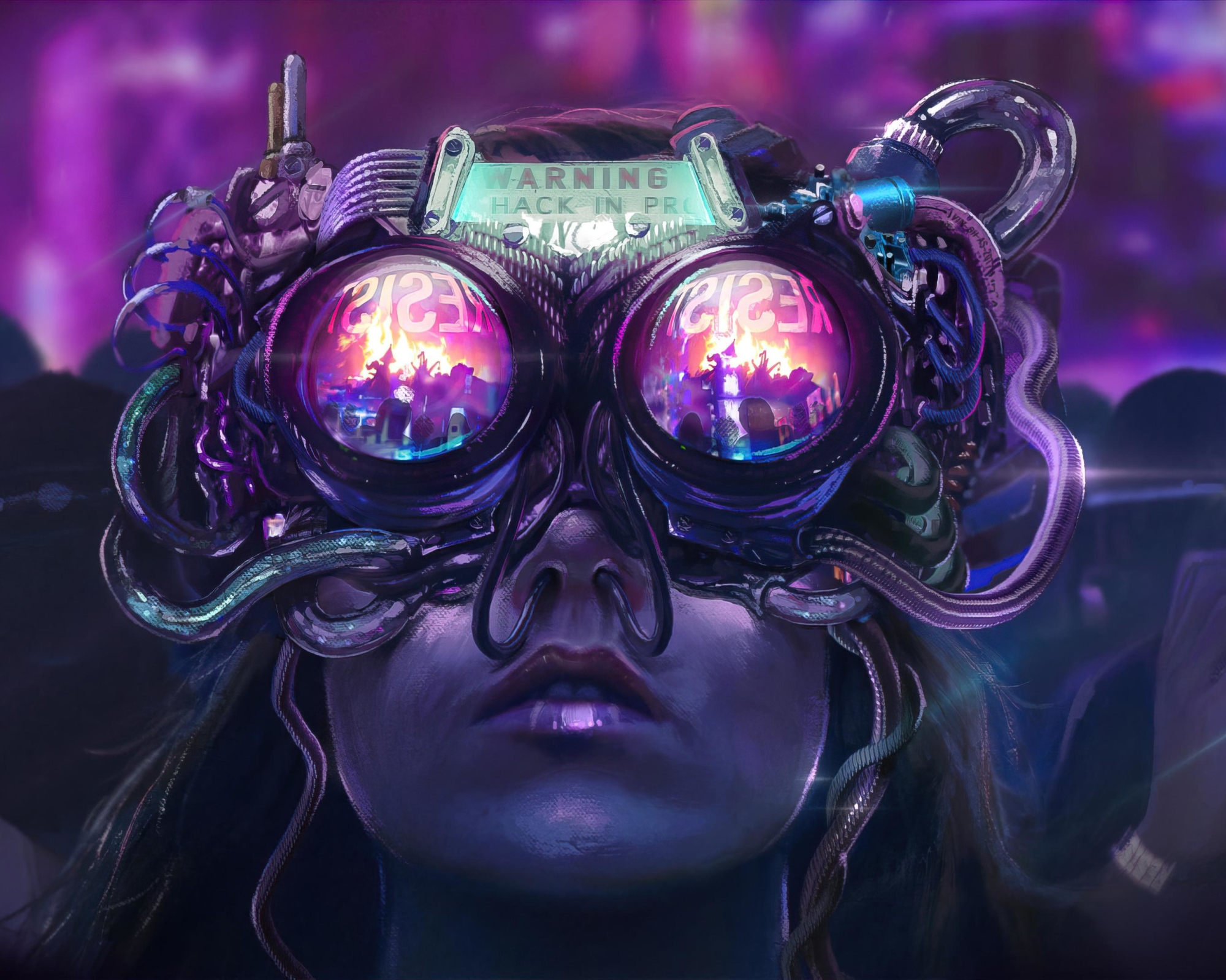 2000x1599 Cyberpunk Resist 2000x1599 Resolution Wallpaper, HD Artist 4K ...