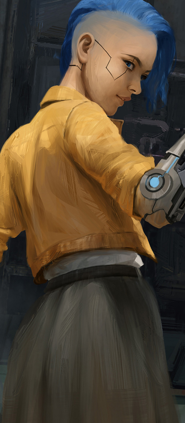 700x1600 Resolution Cyberpunk Weapon Hand Cyborg 700x1600 Resolution ...