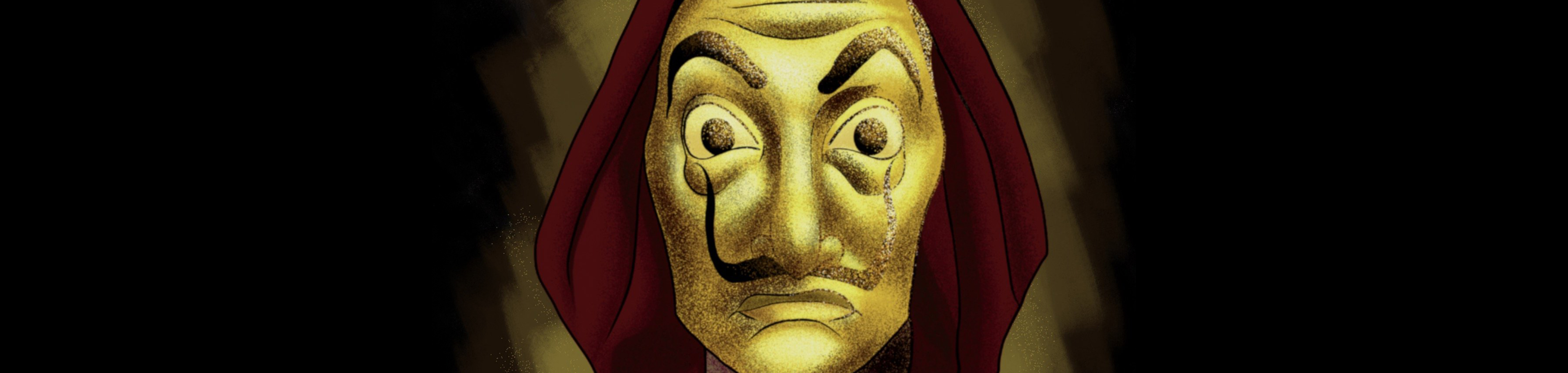 7560x1800 Resolution Dali Mask 7560x1800 Resolution Wallpaper ...