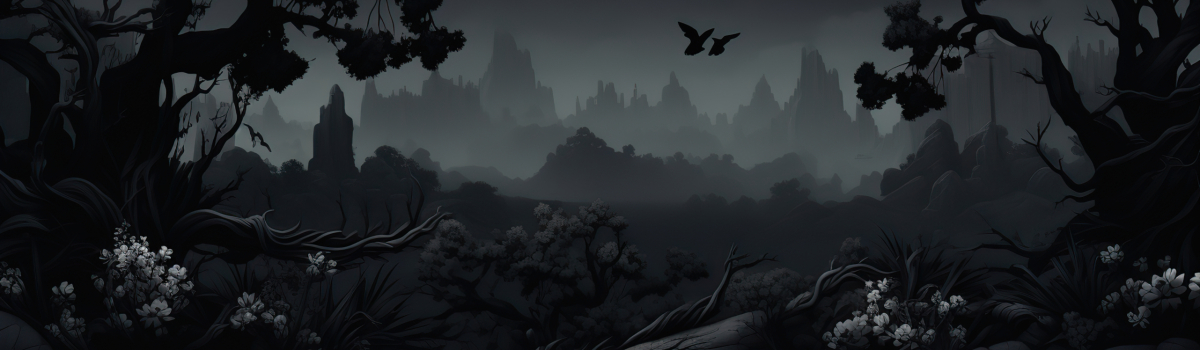 1200x350 Resolution Dark Natural Landscape HD Black Aesthetic 1200x350 ...