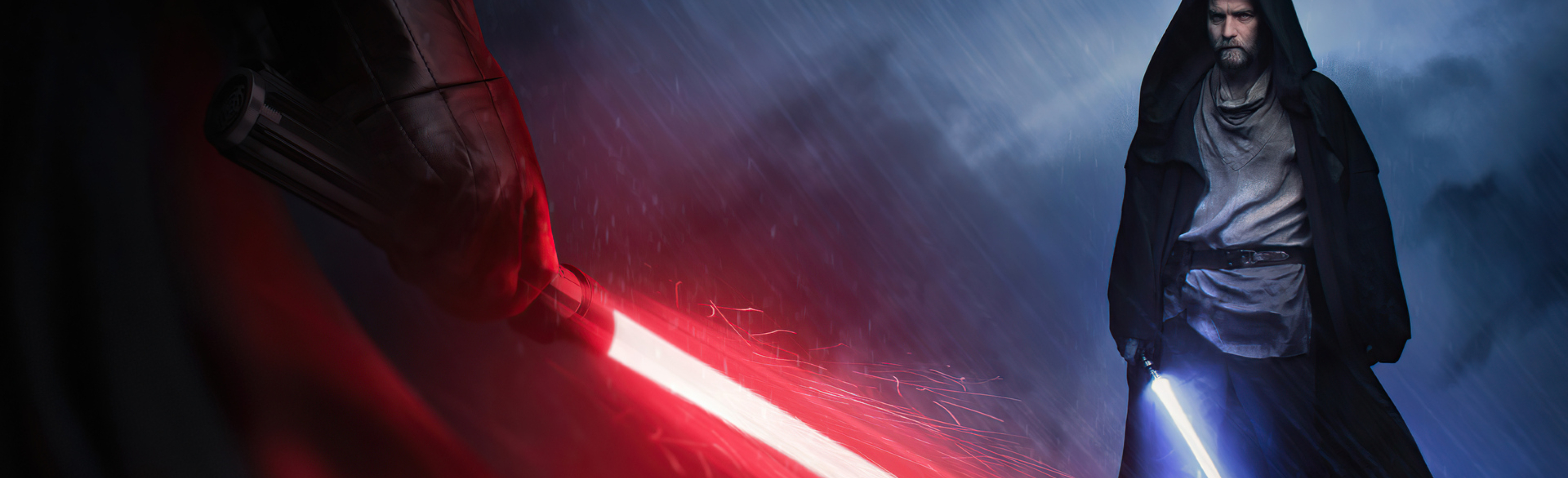 3540x1080 Resolution Darth Vader Vs Obi Wan Kenobi HD Cool Star Wars ...