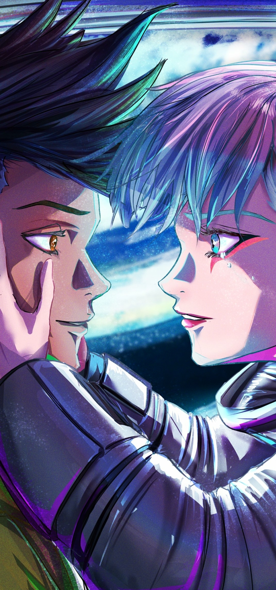 1080x2310 Resolution David and Lucy Love Cyberpunk Edgerunners ...