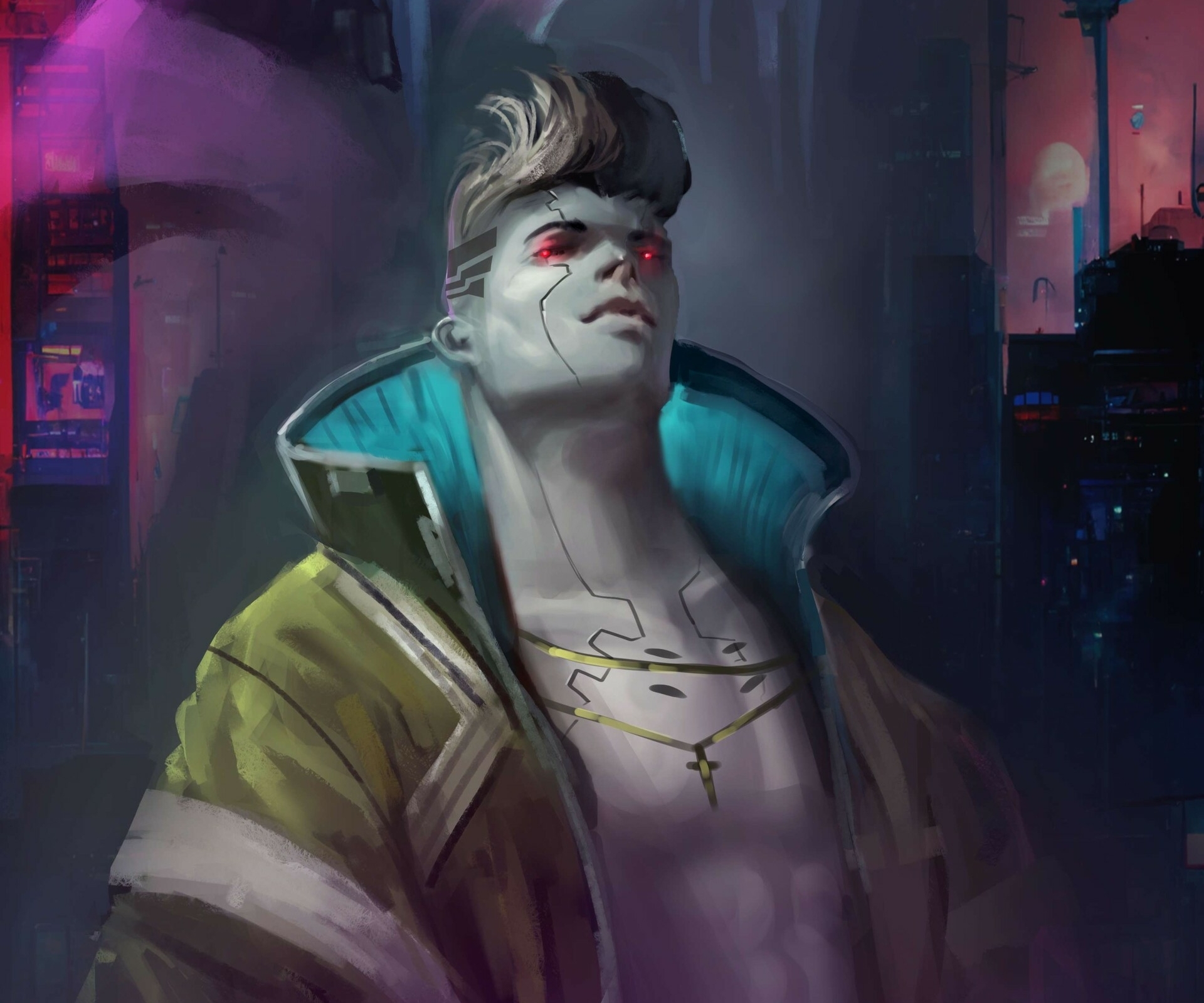 16000x4500 David Cyberpunk Edgerunners Illustration 16000x4500 ...