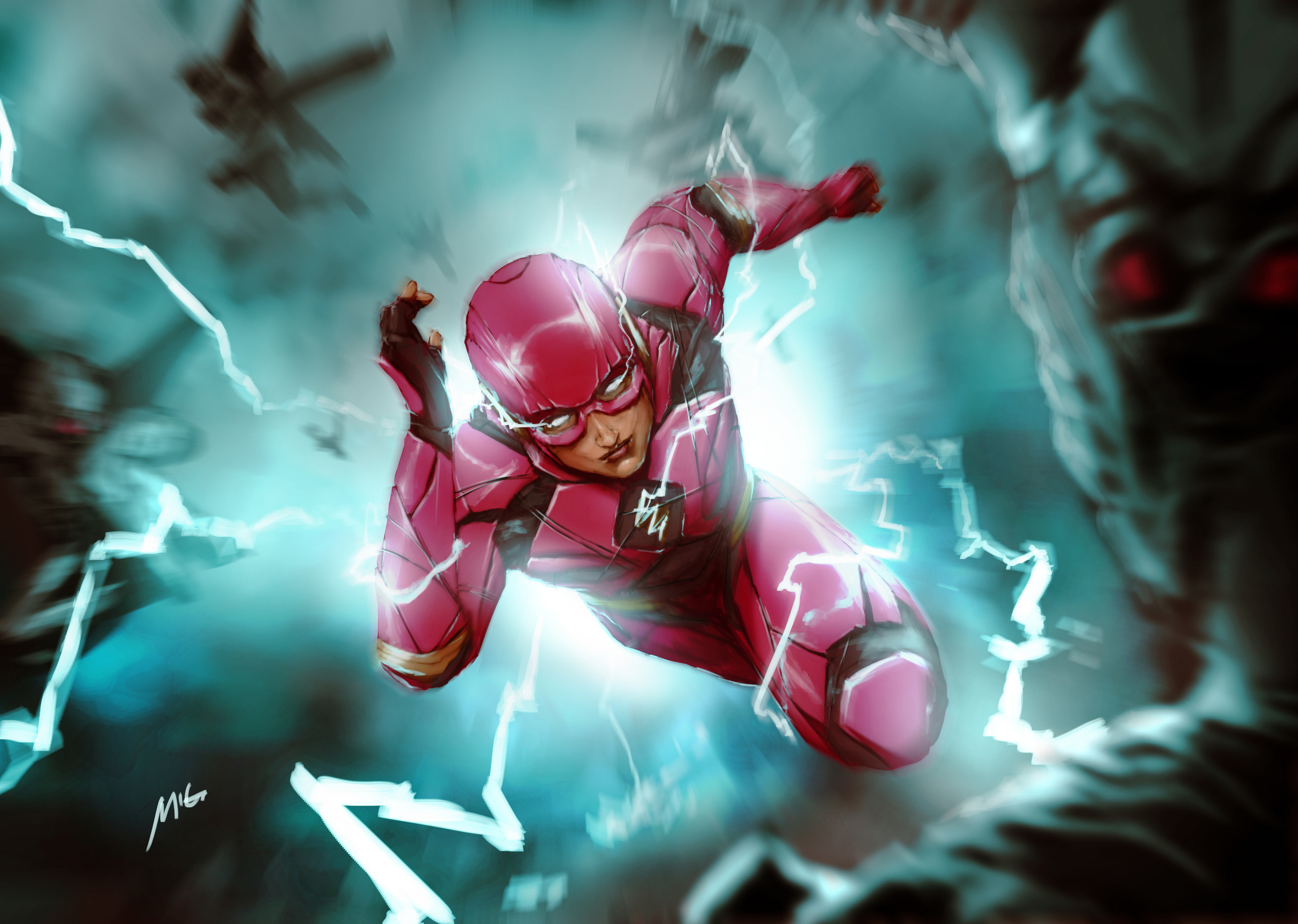 2920x2080 Resolution DC Flash Running Art 2920x2080 Resolution ...
