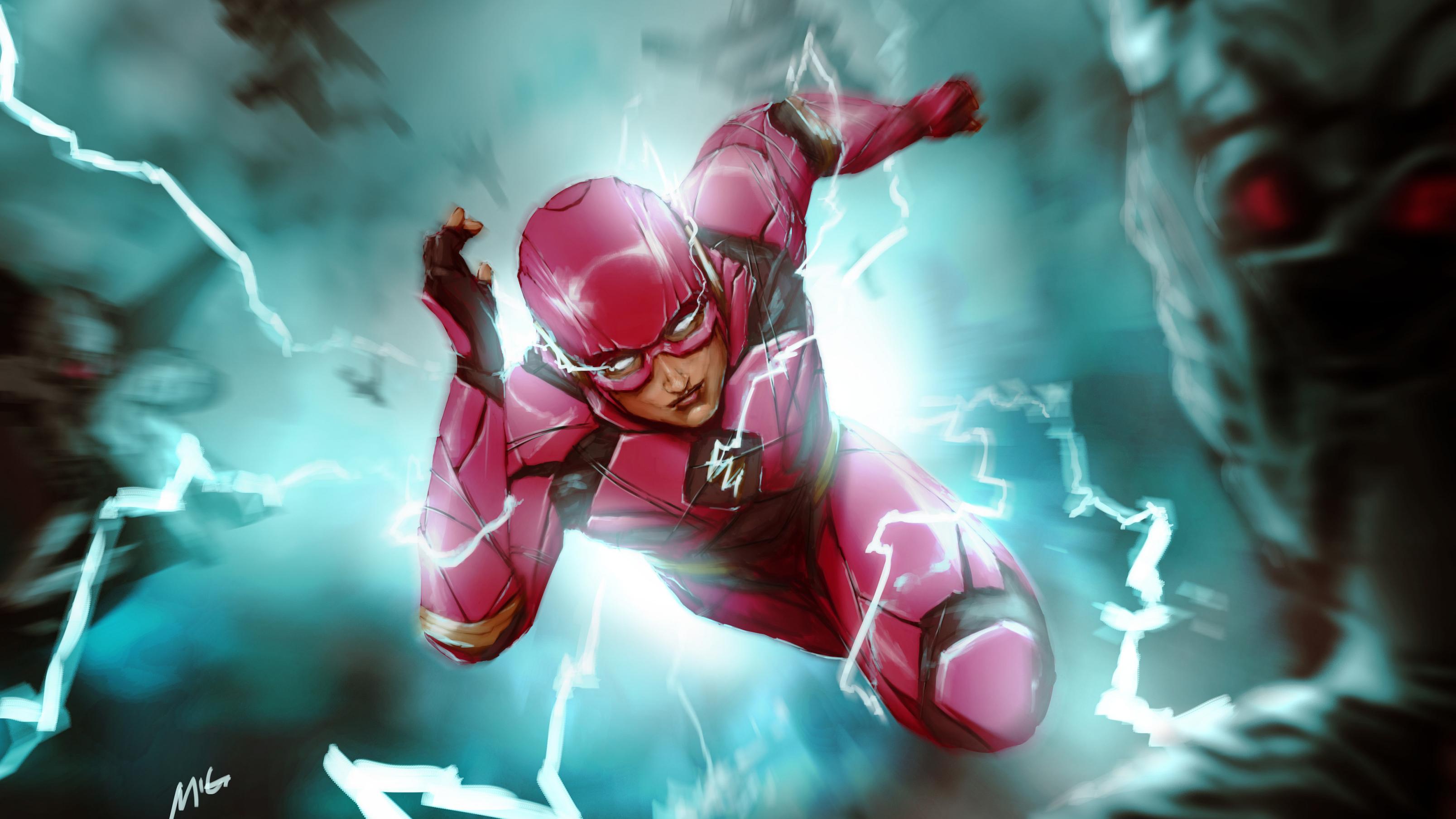3215x1809 Resolution DC Flash Running Art 3215x1809 Resolution ...